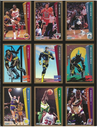 MARVEL QUARTERLY REPORT 1 1993 NM NBA BASKETBALL CARDS GIVEAWAY PROMO ...