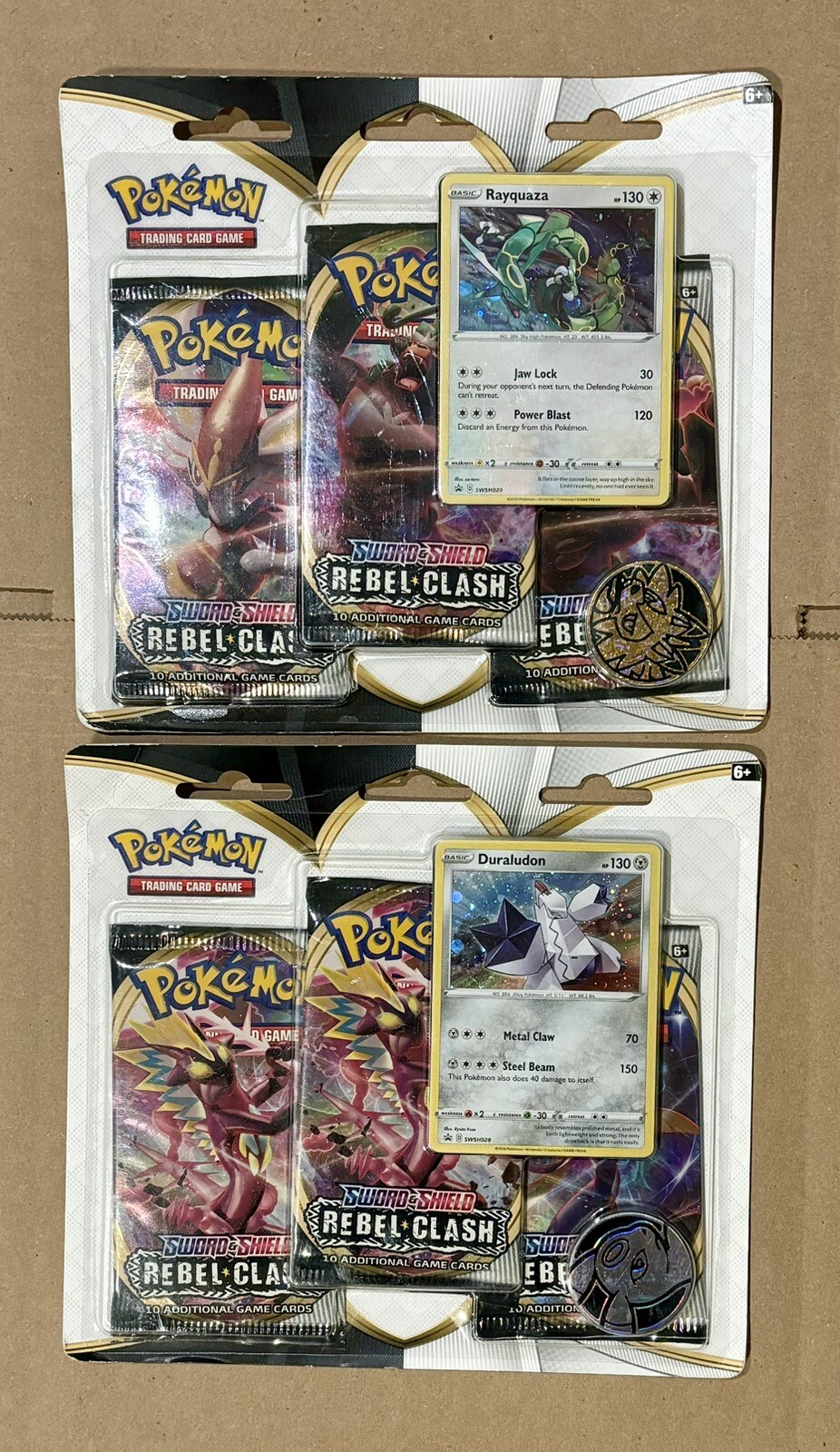 Pokemon Rebel Clash 3 Pack Blister - Rayquaza and Duraludon Promo - Set ...