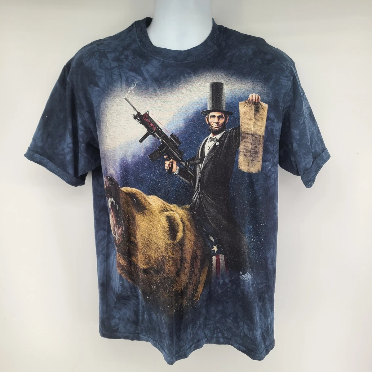 Abraham Lincoln Riding A Bear With A Machine Gun