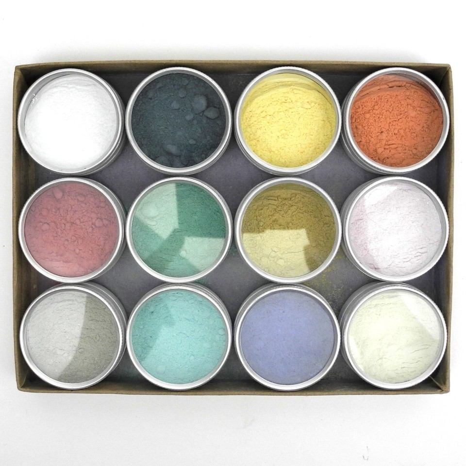 Enamel powders set of 12 Opaque starter set kit enamelling enamels ...
