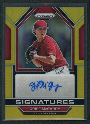 2023 GRIFF MCGARRY 05/10 AUTO PANINI PRIZM SIGNATURES GOLD AUTOGRAPHS ...