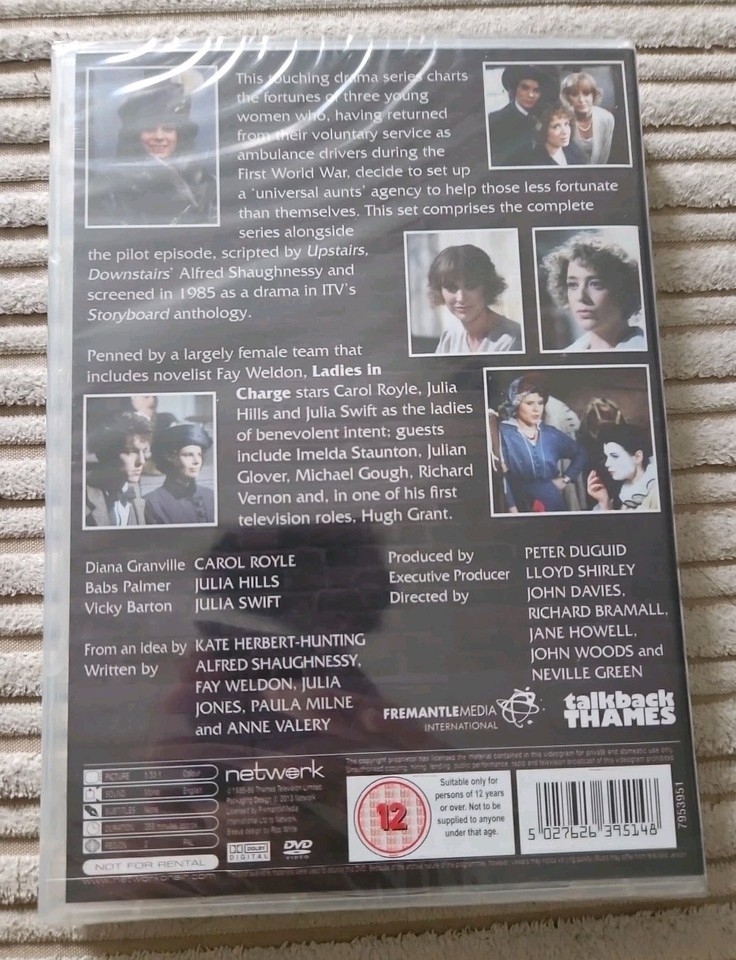 Ladies In Charge Complete Series 2 Disc DVD Set New Sealed WW1 Drama ...