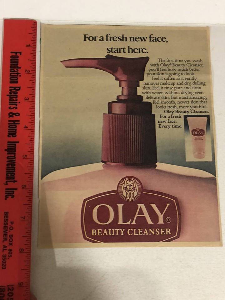 1985 Olay Beauty Cleaner Vintage Print Ad Advert pa16 | eBay