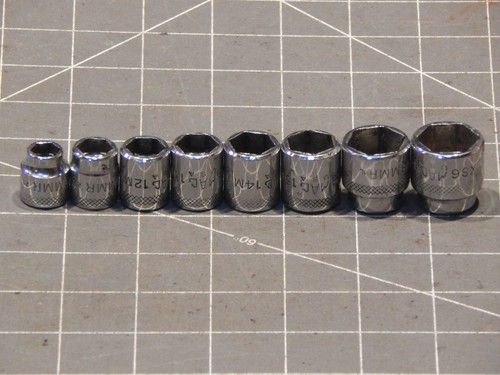 Mac 8Pc 3/8 Drive Metric Super Short Extra Shallow Socket Set 9MM 19MM ...