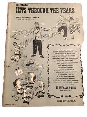 Witmark Hits Through The Years, Words And Music Complete | eBay