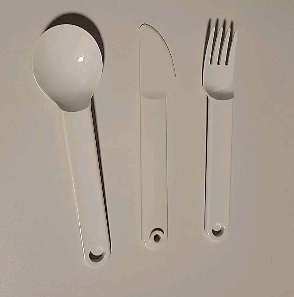 10 SET Vintage Tupperware 3 Piece Snap Together Utensil Camping FORK ...