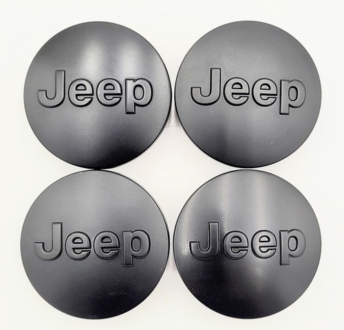 OEM Jeep 2.5" Matte Black Center Cap - SET OF 4 - 1LB77TRMAC/1LB77RXFAC ...