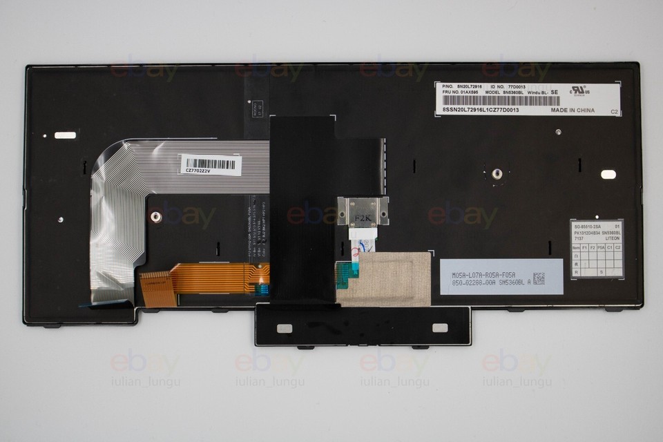 GENUINE Lenovo ThinkPad T470 T480 GERMAN Keyboard Backlit QWERTY ...