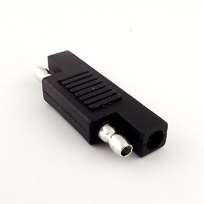 1pcs SAE DC Power 2 Pole Flat Male Plug to Male Gender Changer Adapter ...