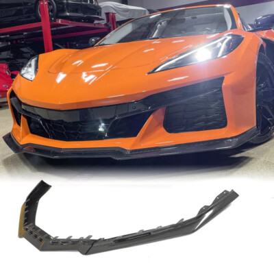 For Chevrolet Corvette C8 Z06 223UP Real Carbon Front Front Bumper Lip ...