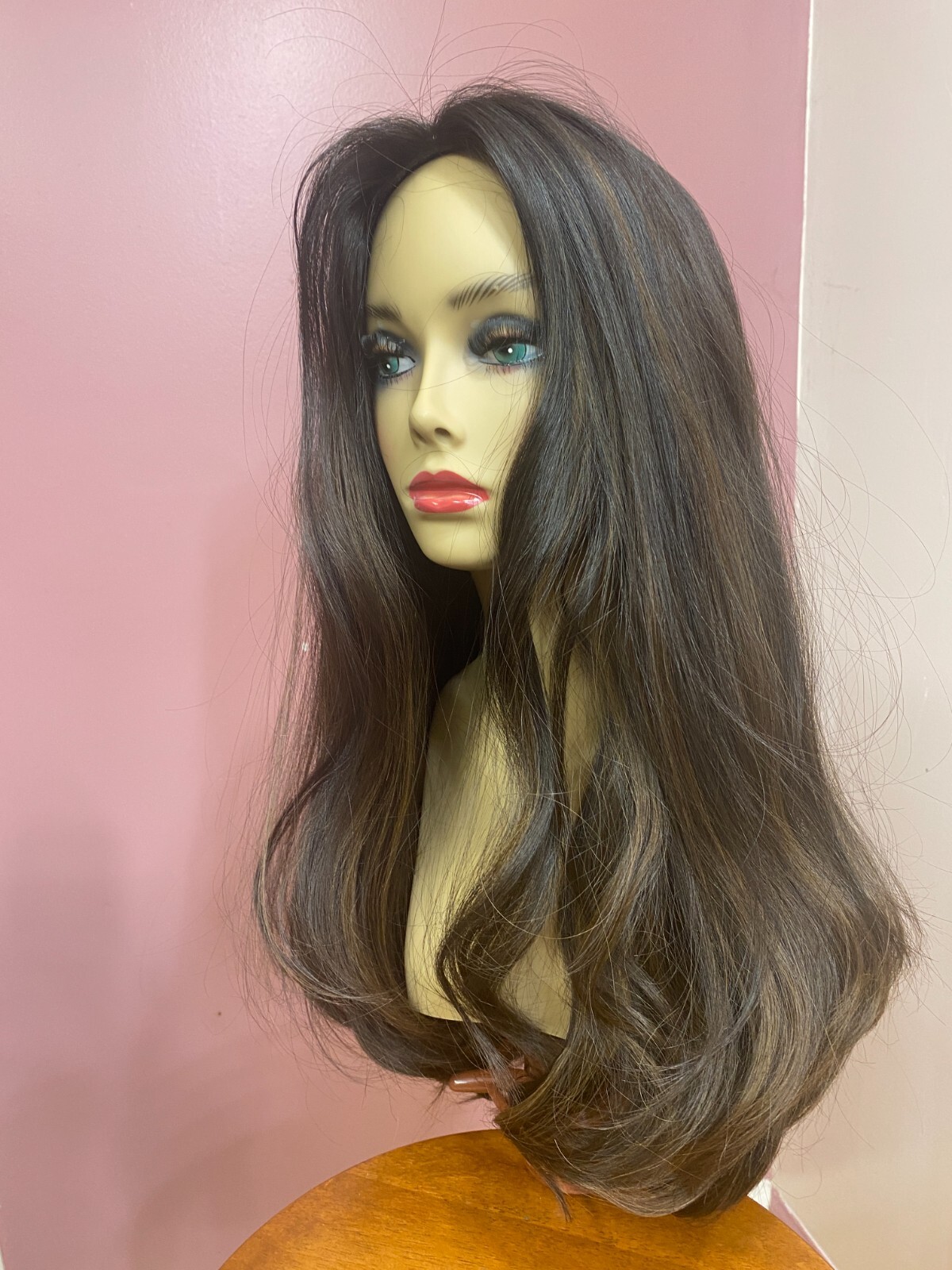 Malky Wig Sheitel European Multidirectional 26" Brown with Highlights 8 ...