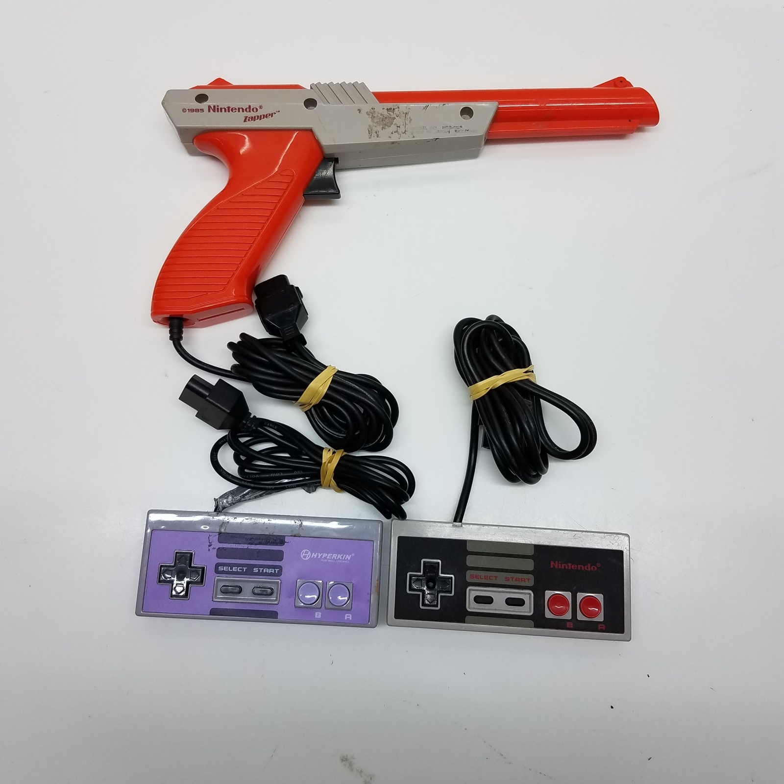 Lot of 3 Nintendo NES Video Game Controllers with Zapper UNTESTED | eBay
