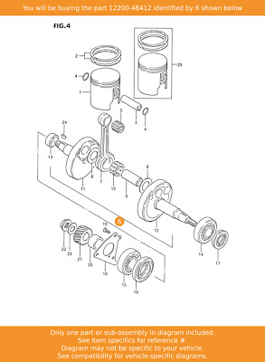 SUZUKI Crankshaft Assy, 12200-46412 OEM | eBay UK