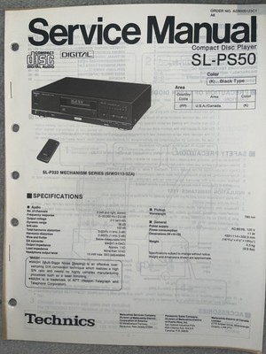 Technics SL-PS50 Service Manual Compact Disk Original | eBay