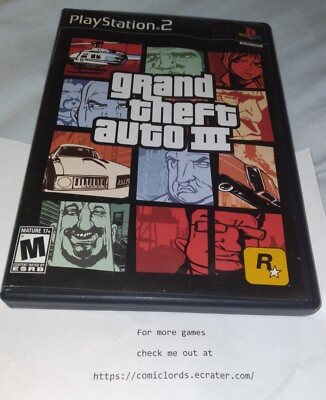 Grand Theft Auto III (PlayStation, 2003) PS2 Black Label 710425270796 ...