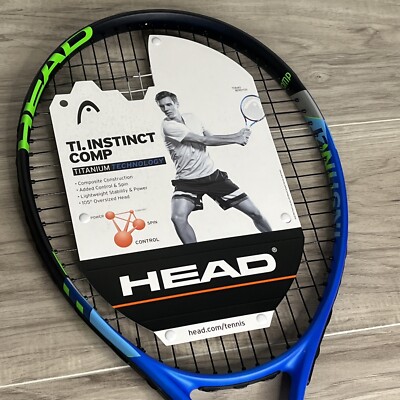HEAD Tennis Racket - TI. INSTINCT COMP - Pre-Strung Blue/Black/Green ...