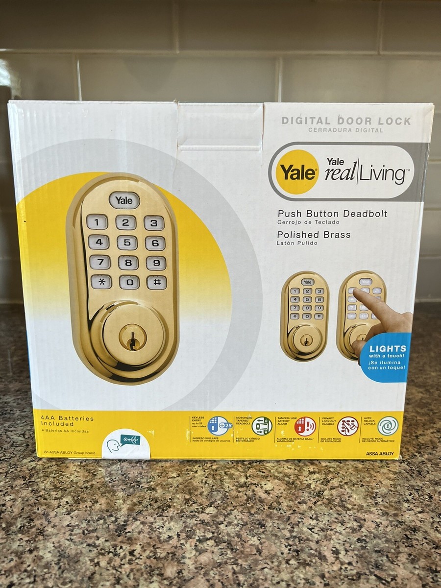 Yale Real Living Keyless Push Button Deadbolt Lock With YRD156 ZW2 0BP
