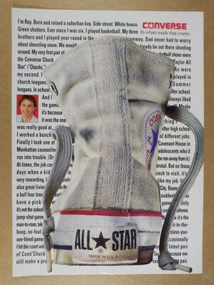 1991 Converse Chuck Taylor All Star Shoes vintage print Ad | eBay