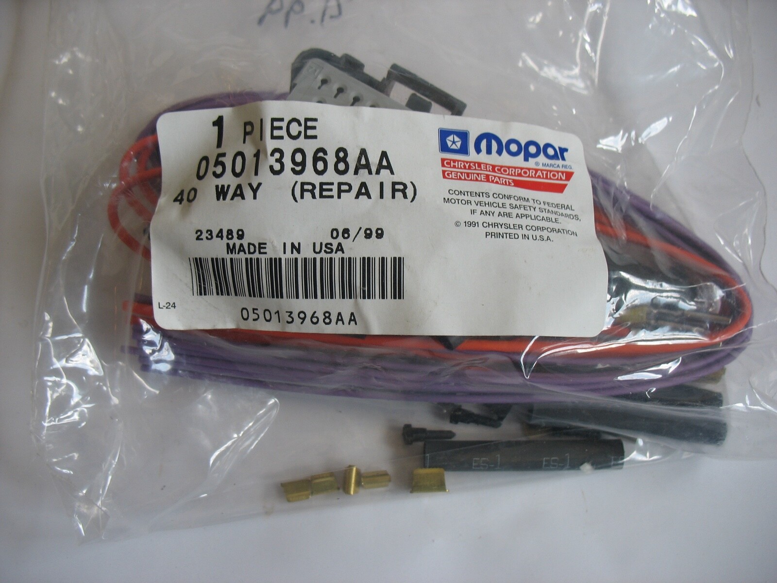 NOS GENUINE Mopar 60-Way ECM Connector Wiring Pigtail 5013938AA | eBay
