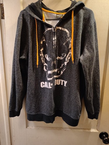 Call Of Duty Black Ops Gray Zip Up Sweat Shirt Hoodie Sweater Jacket ...