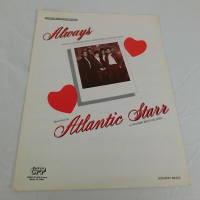 Always Sheet Music Atlantic Starr Piano Chords Lyrics 90s R&B Pop ...