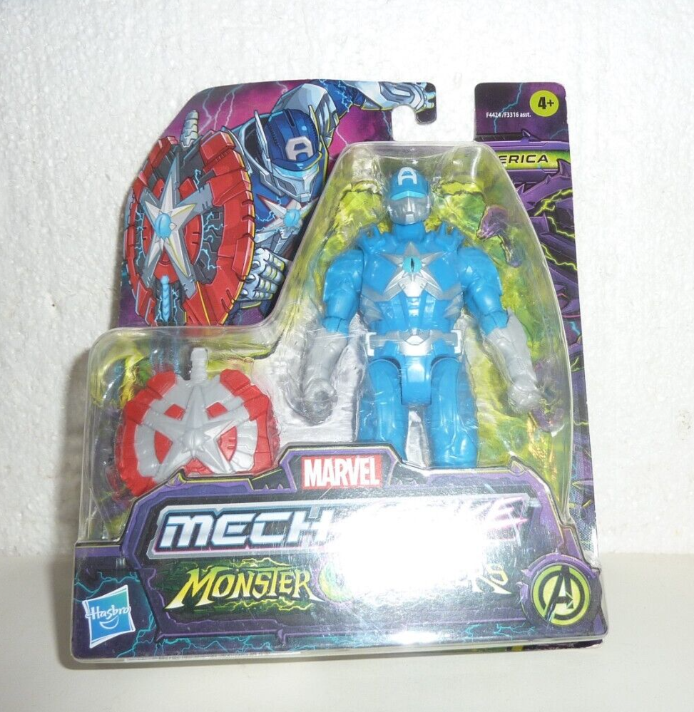 New Marvel Mech Strike Monster Hunters Captain America Action Figure S ...