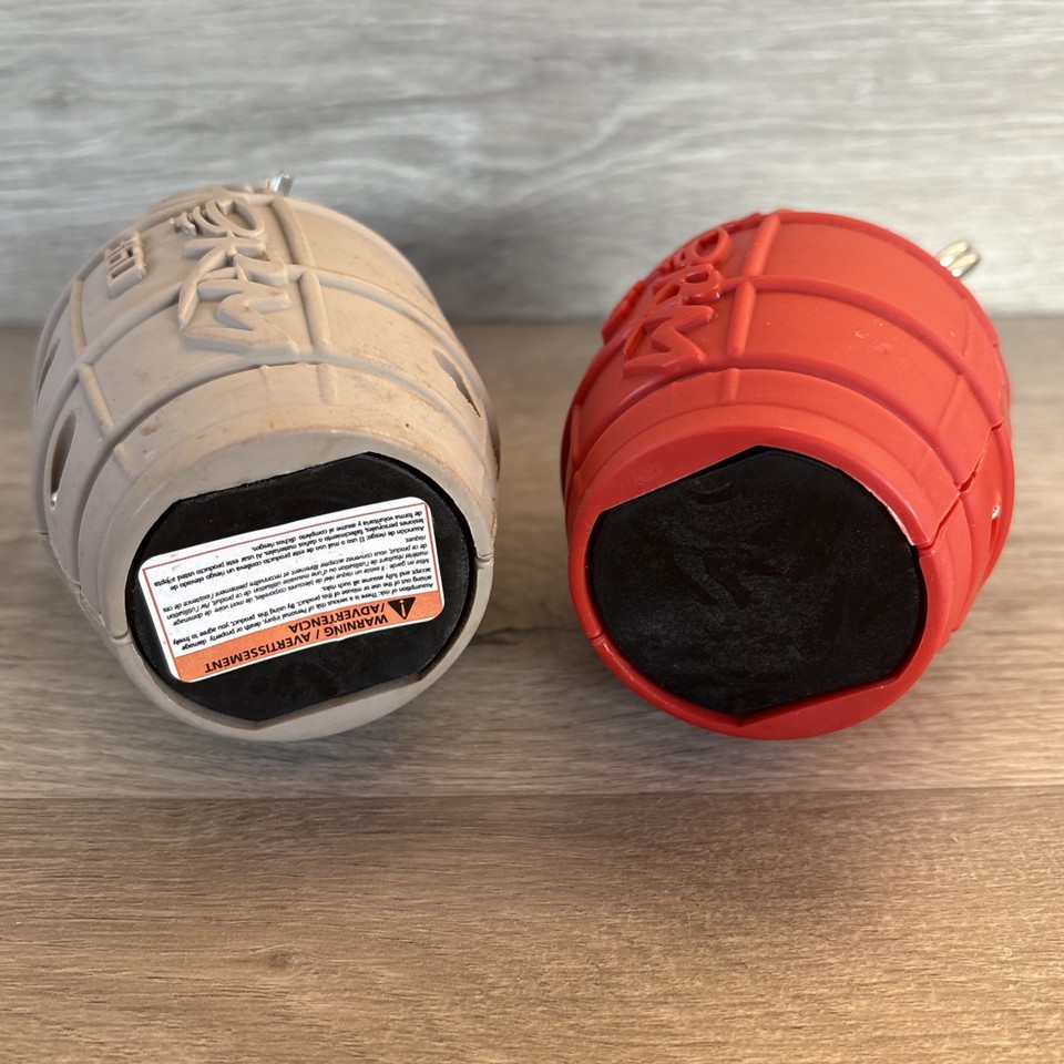 Two ASG Storm 360 Airsoft Grenades Red & Grey | eBay