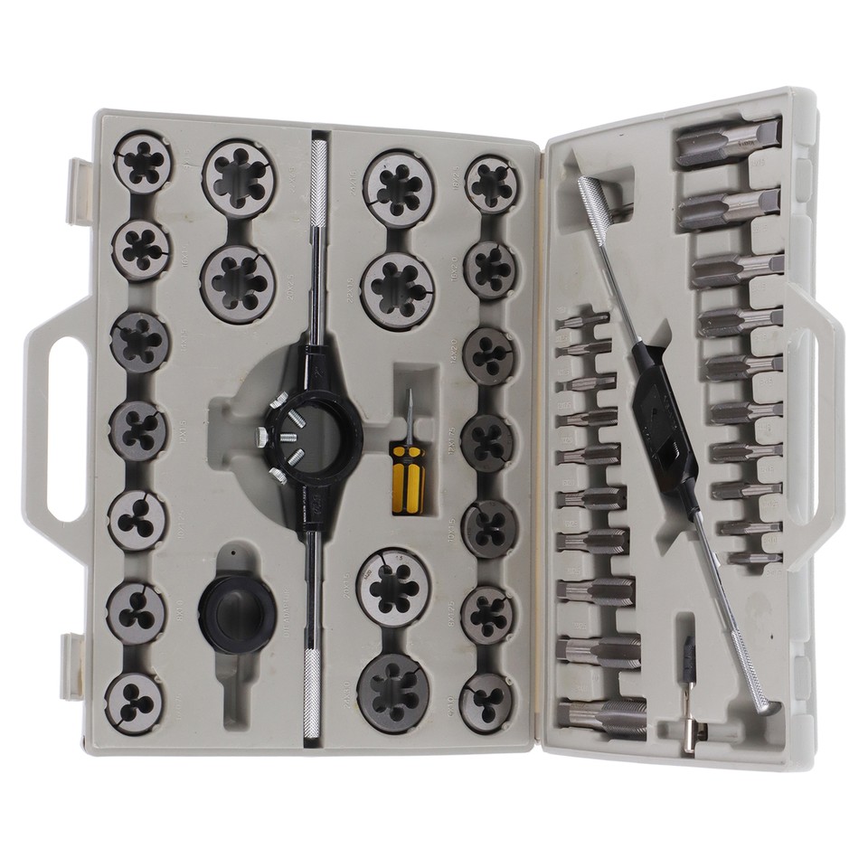 45 pcs Metric Master Tap and Die Set Coarse and Fine Threads Tools kit ...