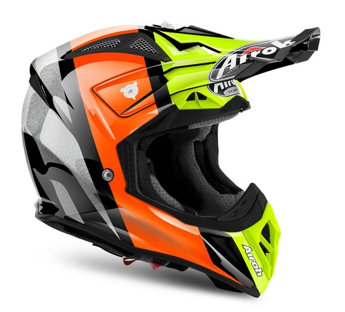 AIROH AVIATOR 2.2 REVOLVE ORANGE MOTOCROSS MX ENDURO OFF-ROAD BIKE ...