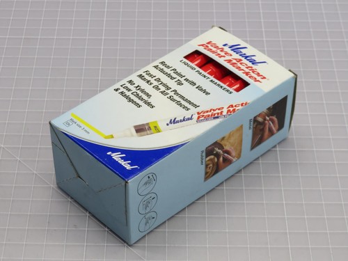 LOT OF 12 MARKAL 96822 RED LEAD-FREE PAINT MARKER ALCOHOL BASE INK ...