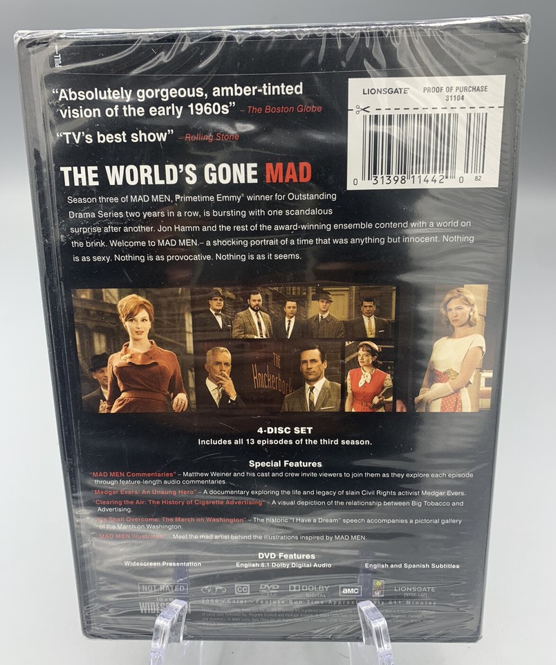 Mad Men AMC Season 3 DVDs Brand New Sealed | eBay