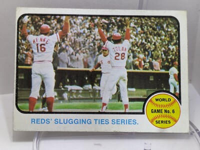 1973 Topps - 1972 World Series #208 Johnny Bench, Denis Menke, Bobby Tolan | eBay