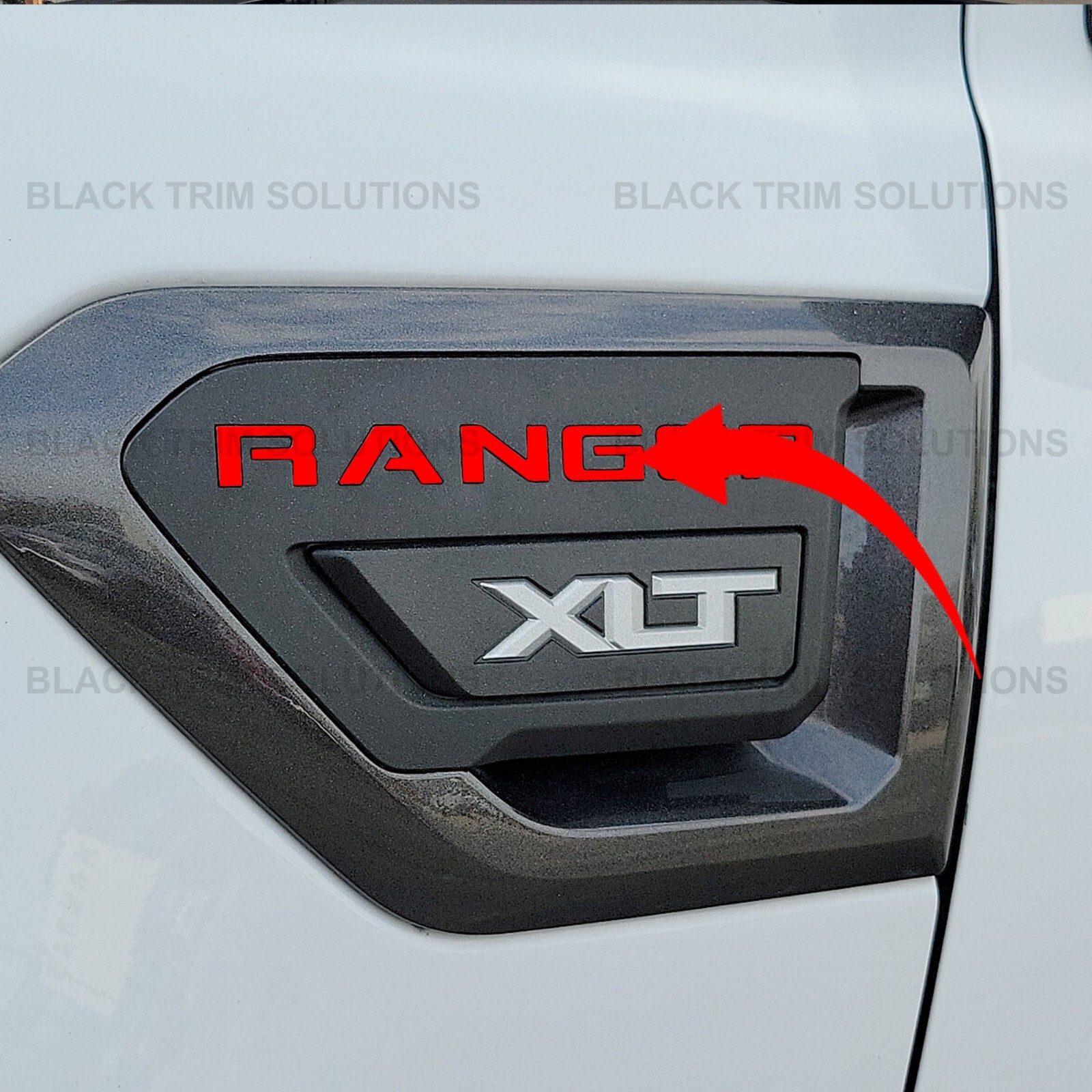 Red Front Side Fender Vent Decals Letters Accent For Ford Ranger 2019 ...