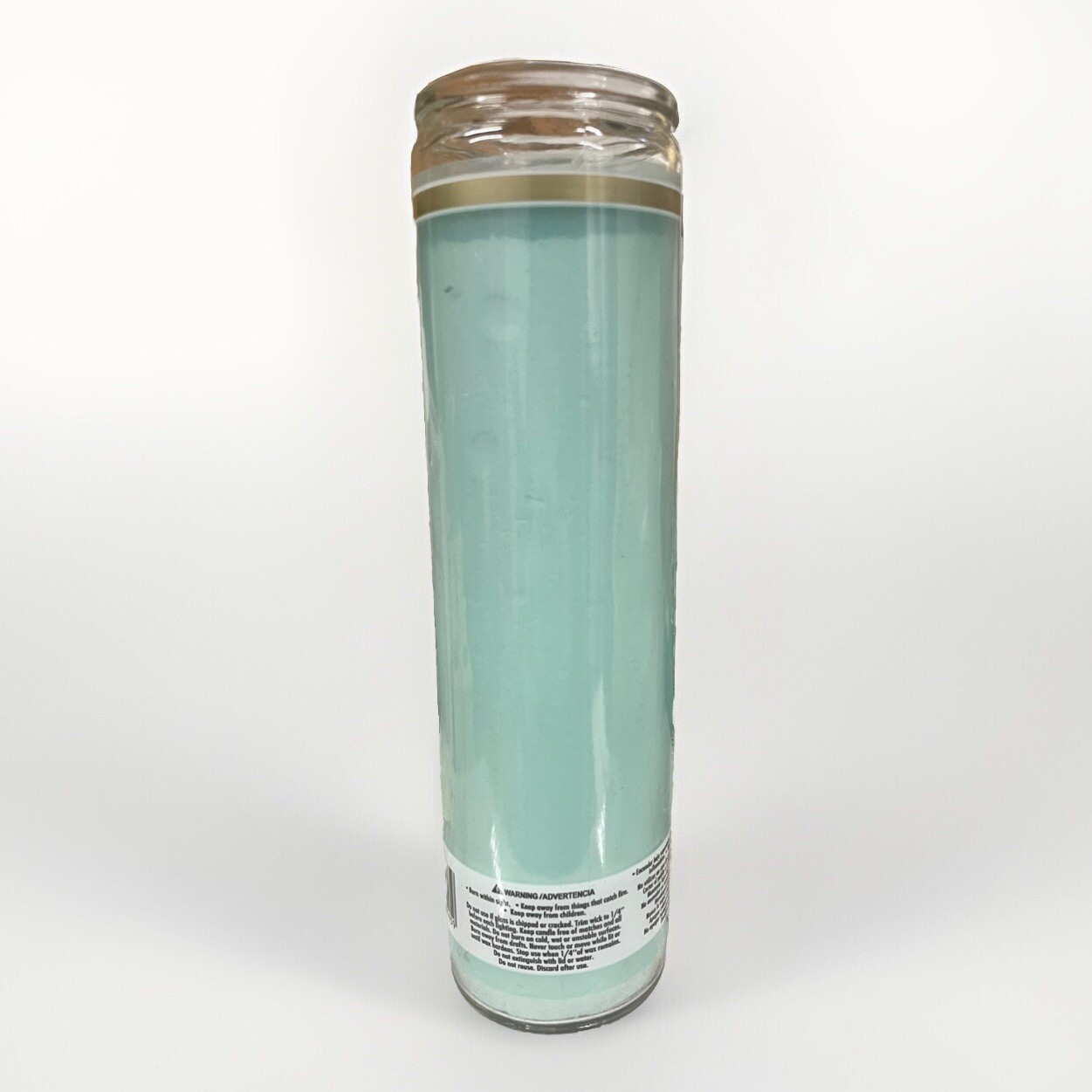 Mint Green Unscented 8" Glass Prayer Candle - Spiritual, Meditation ...