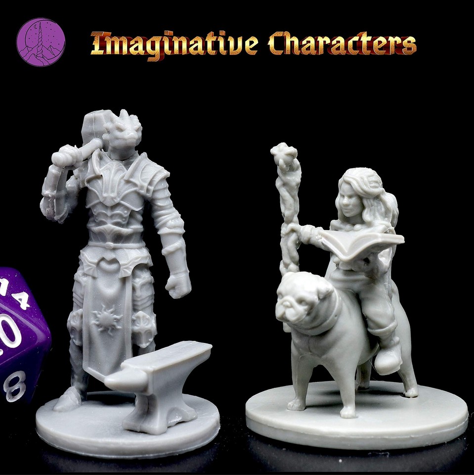 Hero, NPC Miniatures for DND Miniatures 28mm-32mm Unpainted D&D ...