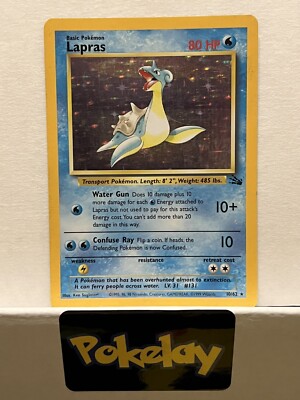 Pokémon TCG Lapras Fossil 10 Holo Unlimited Holo Rare | eBay