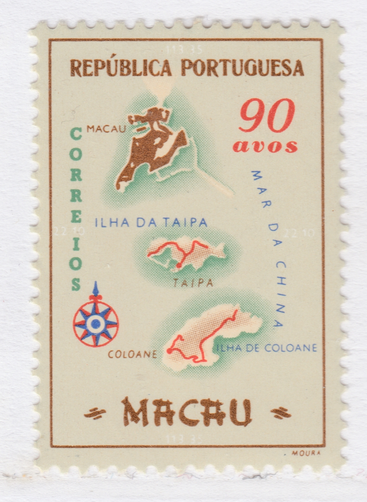 PORTUGAL COLONY MACAU 1956 Map of Macao 90a MNH** Stamp A29P8F31427 | eBay