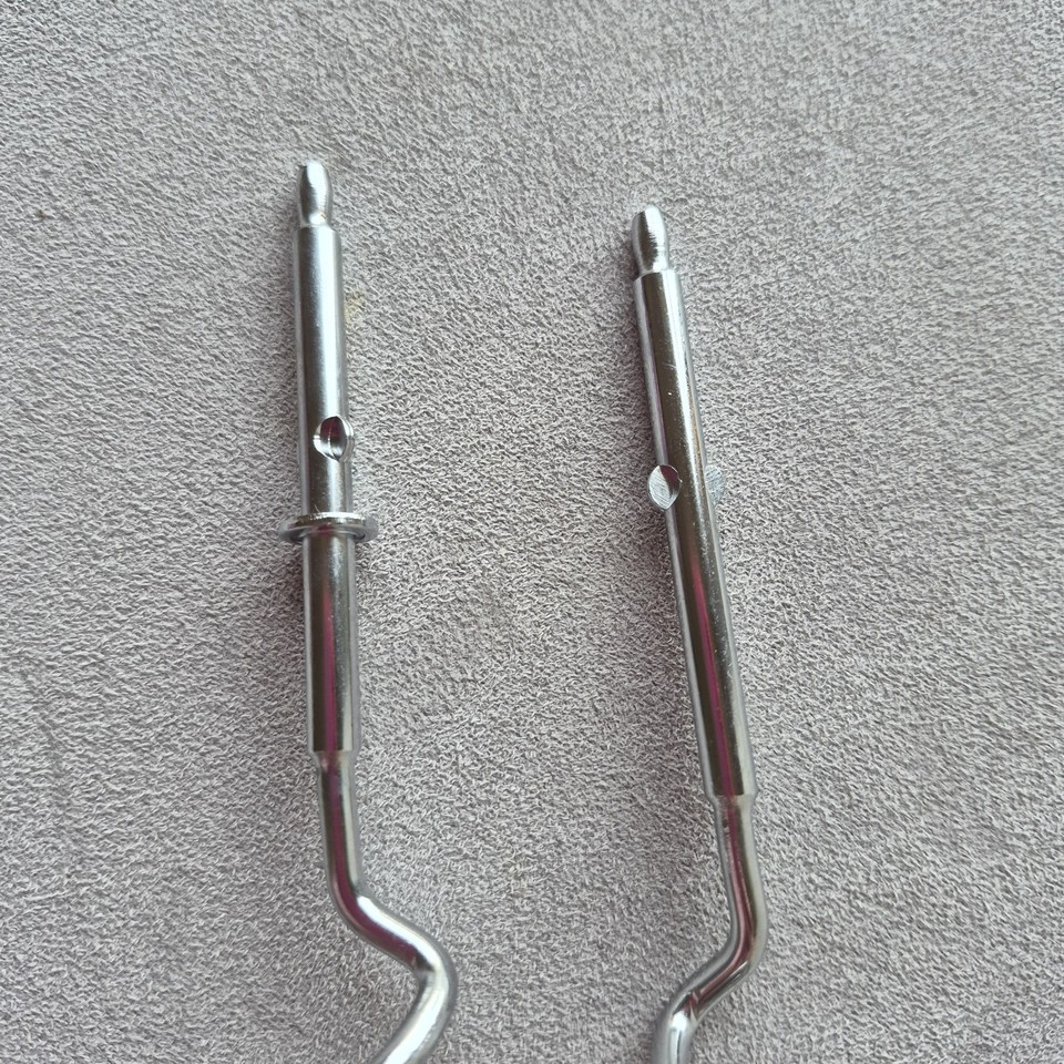 Replacement Hand Mixer Beaters & Dough Hooks Set Chrome Attachments ...