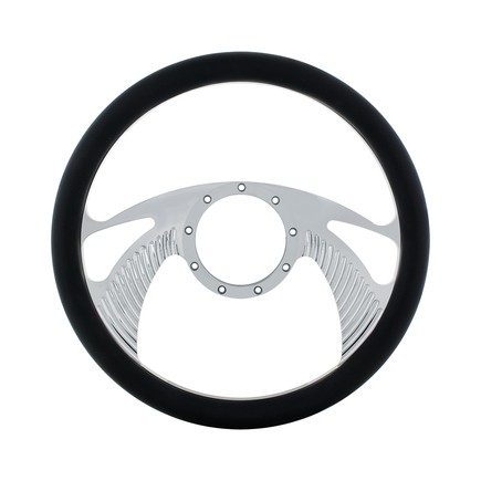 United Pacific 88304 Steering Wheel 14" Chrome, Aluminum, Scorpion ...