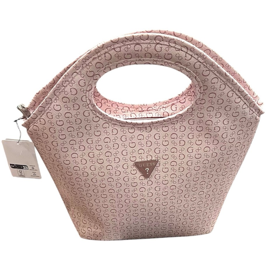 Guess Logo Junction Travel Bag Light Rose Pink Insulated Tote Handbag ...