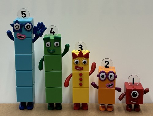 Number Blocks Friends 1-5 Action Figures Set Math Toys Kids Ages 3-5 ...