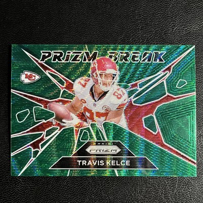 2024 Panini Prizm NFL Travis Kelce Prizm Break #1 Green Wave Kansas ...