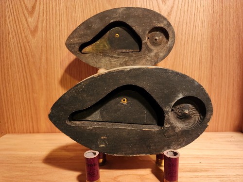 Rare Old 1920s K. D. Knockdown Bluebill Pair Wooden Duck Decoys St Paul ...