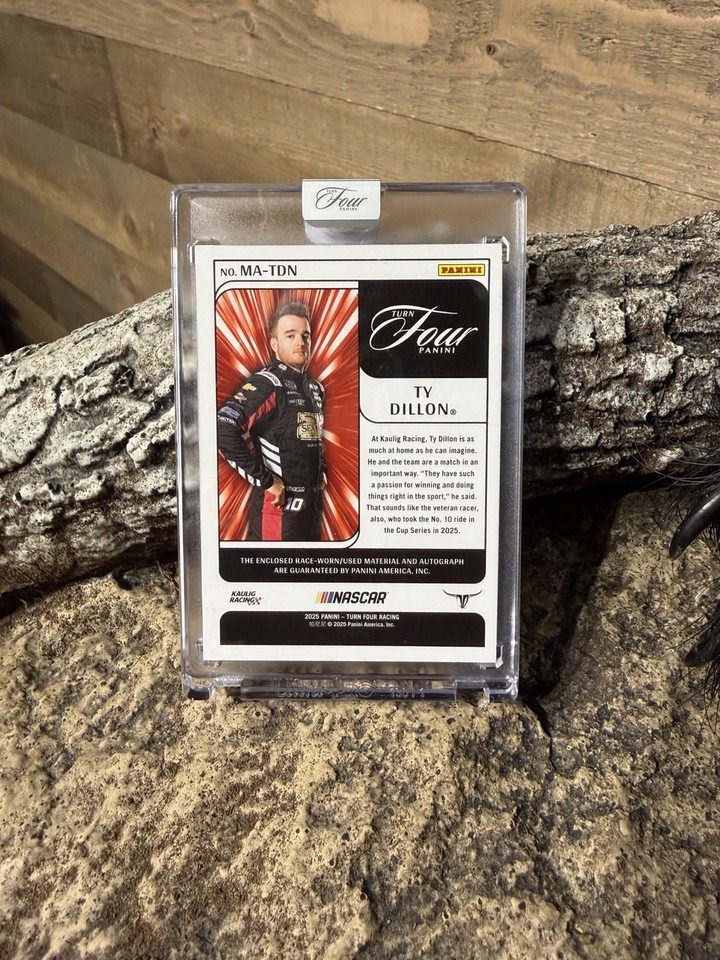2025 Turn Four Racing Ty Dillon Purple Memorabilia Autograph /20 ...