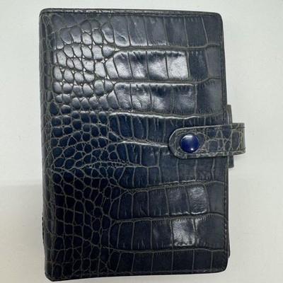 Old Filofax Ascot Crocodile-patterned leather Vintage Made in USA Mini ...