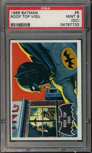 1966 Topps Batman #5 Roof Top Vigil PSA 9 (OC) | eBay