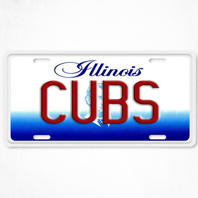 Illinois Chicago Cubs Sports Team Aluminum License Plate Tag UV ...