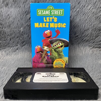 Sesame Street Let's Make Music VHS 2000 Video Tape Jim Henson Muppets ...