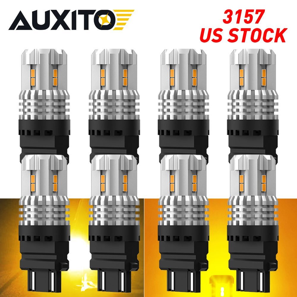 8x 3156 3157 LED Amber Yellow 2200K Turn Signal Parking Light Tail Stop ...