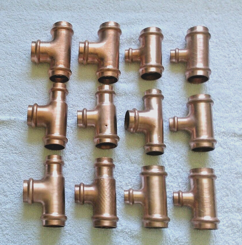 1" PROPRESS TEES REDUCING PRESS TEES COPPER PRESS FITTINGS 12@ $7.95 EA ...